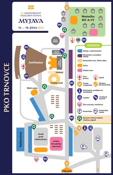 Mapa festivalového areálu Trnovce